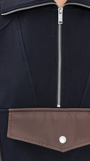 3.1 Phillip Lim French Terry Nylon Combo Utility Dress