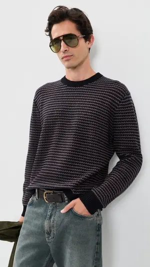 Nn07 Russell Textured Stripe Sweater