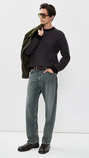 Nn07 Russell Textured Stripe Sweater