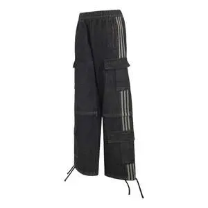 Adidas Mid-rise 2-in-1 Denim Pants Asia Sizing 'true Denim - Black