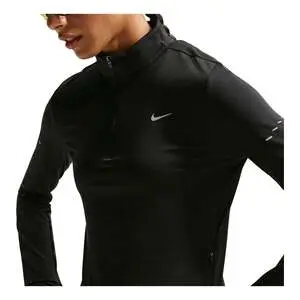 Nike Swift Dri-fit Uv 1 4-zip Top - Black