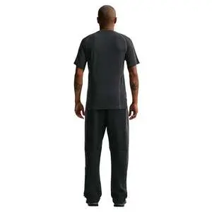 Nike Tech Colour-block Open-hem Fleece Trousers 'black Anthracite
