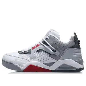 LI-NING Casual Basketball Shoes 'grey Red - White/grey/red