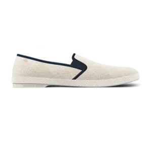 Rivieras Neutrals Classic Raffia Ivory Navy Bias