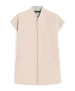 Max Mara Water-repellent Canvas And Scuba Gilet
