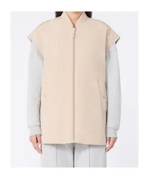 Max Mara Water-repellent Canvas And Scuba Gilet