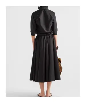 Prada Raised-collared Raincoat With Logo Plaque