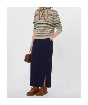Max Mara Denim Midi Skirt