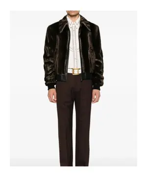 Amiri Long Sleeve Fur Jacket