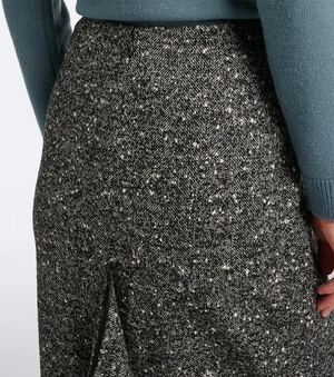 Valentino Garavani Chevron Wool-blend Bouclé Pencil Skirt
