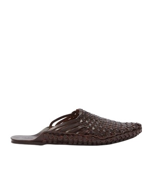 THE ROW Woven Leather Slip-on Mules