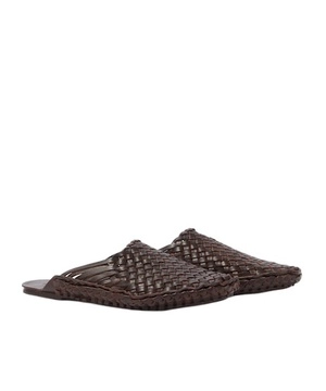 THE ROW Woven Leather Slip-on Mules