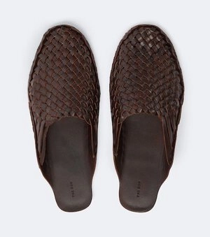 THE ROW Woven Leather Slip-on Mules