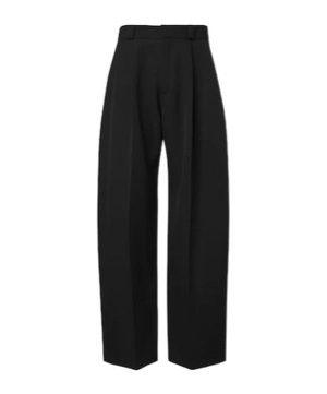 Balenciaga High-waisted Loose Wool Trousers With Pleats