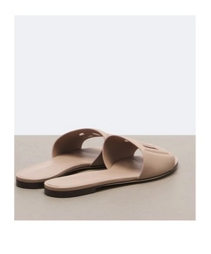 Dolce & Gabbana Dg Logo Leather Slides