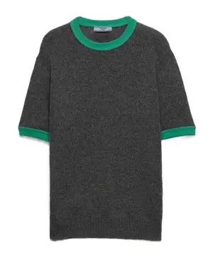 Prada Cashmere Crew-neck Sweater - Slate/green