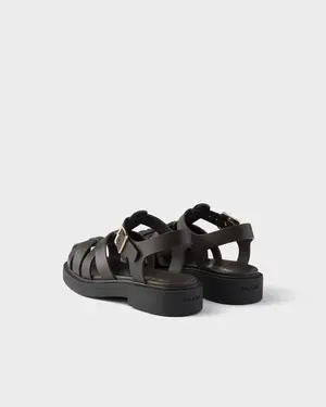Prada Leather Fisherman's Sandals