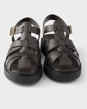 Prada Leather Fisherman's Sandals