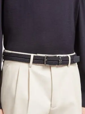 Zegna Braided Buckle Belt
