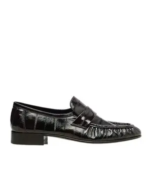 THE ROW Soft Leather Loafers - Brown