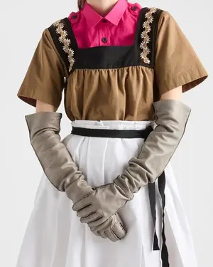 Prada Leather Long Gloves