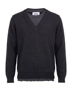 Alpha Studio Sweater Charcoal Size Merino Wool - Grey