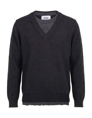 Alpha Studio Sweater Charcoal Size Merino Wool