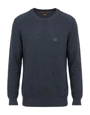 BOSS Sweater Size Cotton, Elastane - Blue