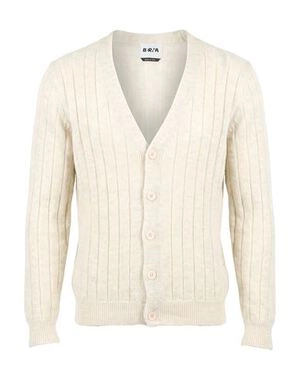 BERNA Cardigan In Cotton, Viscose, And Linen - Ivory