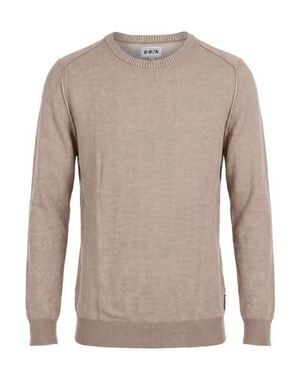 BERNA Man Sweater Midnight Blue Size S Cotton Beige