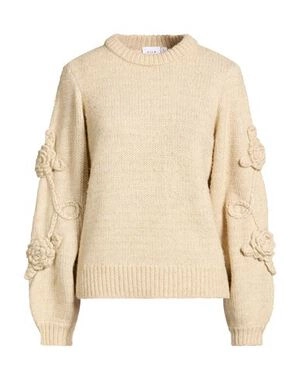 VILA Sweater Size Recycled Polyester, Wool - Beige