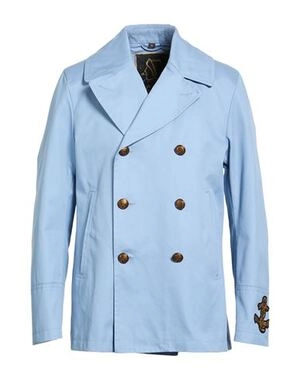 SEALUP Overcoat & Trench Coat Light Size Cotton - Blue