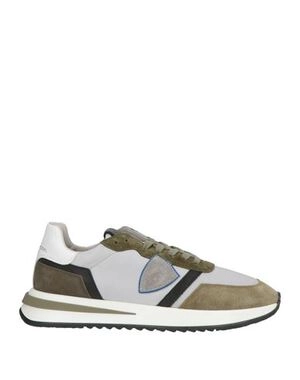 Philippe Model Sneakers Military Size Leather, Textile Fibers - Green