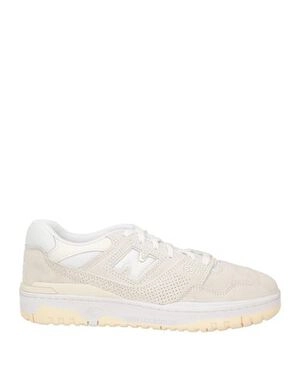 NEW BALANCE Sneakers Ivory Size Leather, Textile Fibers - White