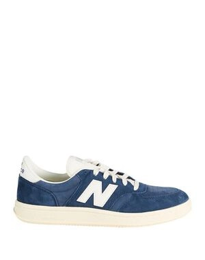 NEW BALANCE Sneakers Size Leather, Textile Fibers - Navy