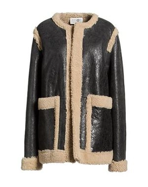 MAISON MARGIELA Jacket Charcoal Size Lambskin - Grey