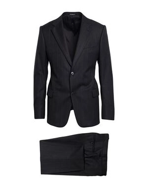 Emporio Armani Suit Charcoal Size Virgin Wool - Grey
