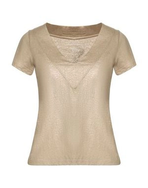 Majestic Filatures T-shirt Size Linen, Elastane - Gold