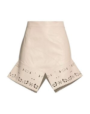 BABYLON Mini Skirt Size Polyurethane, Viscose - Beige
