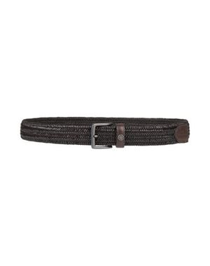 Paul & Shark Belt Dark Size Regenerated Leather, Viscose, Rubber, Cow Leather - Brown