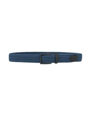 Paul & Shark Man Belt Chocolate Brown Size 42 Wool, Acrylic, Cotton, Viscose, Rubber Navy