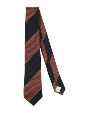 Tagliatore Ties & Bow Ties Tan Cotton, Silk, Wool - Brown