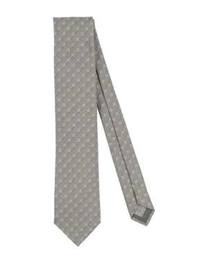 Canali Ties & Bow Ties Taupe Wool, Silk - Grey