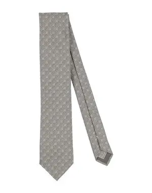 Canali Ties & Bow Ties Taupe Wool, Silk - Grey