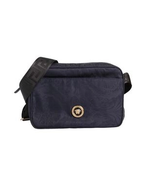 Versace Cross-body Bag Midnight Polyamide, Calfskin - Blue
