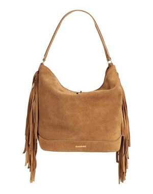 Sandro Handbag Camel Cow Leather - Beige