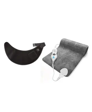 PURSONIC Red Light Therapy Neck Wrap And Fast-heating Full Body Heating Pad - Black