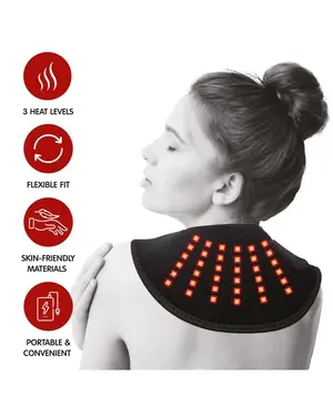 PURSONIC Red Light Therapy Neck Wrap And Fast-heating Full Body Heating Pad