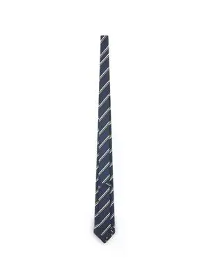 Kiton Diagonal-stripe Silk Tie