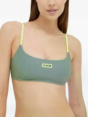 P.E Nation Reversible Camouflage Print Bikini Top